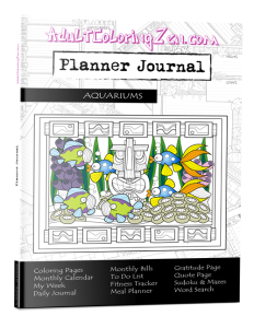 Aquariums Planner Journal - Adult Coloring Zen